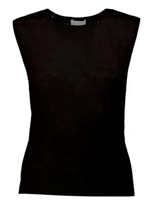 ALLUDE Knitted Top - Black