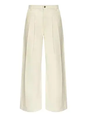 Theory Pleated Palazzo Trousers - White