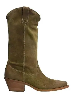 METISSE 50mm Suede Boots - Green