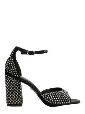 ANDREA CARRANO 90mm Crystal-embellished Sandals - Black