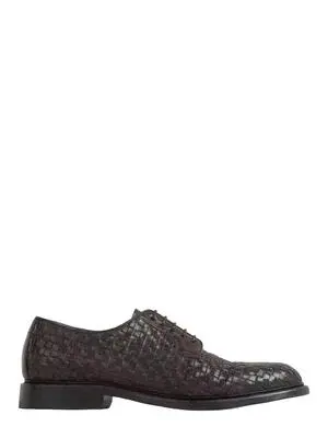 GREEN GEORGE Interwoven Derby Shoes - Brown