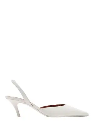 Amina Muaddi 60mm Sofia Pumps - White