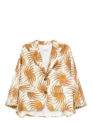 Alberto Biani Graphic-print Blazer - Neutrals