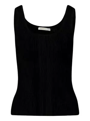 Zimmermann Ribbed Tank Top - Black