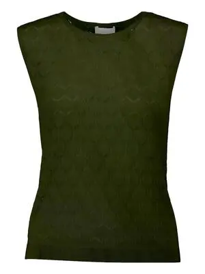 ALLUDE Knitted Top - Green