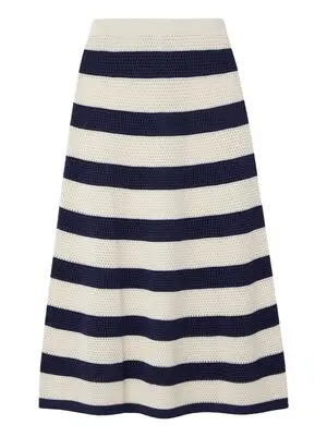 ERES Eres Bayadere Bateau Striped Midi Skirt