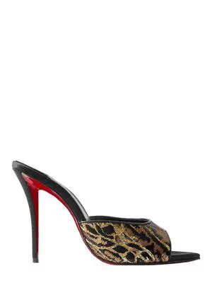 CHRISTIAN LOUBOUTIN Miss Z Ocelot Mules - Animal Print