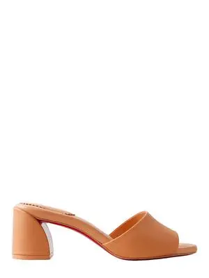 CHRISTIAN LOUBOUTIN Jane 55 Leather Mules - Orange