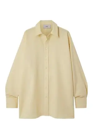 Ami Oversized Wool Shirt - Yellow