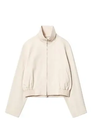 Cos Funnel-Neck Bomber Jacket Beige