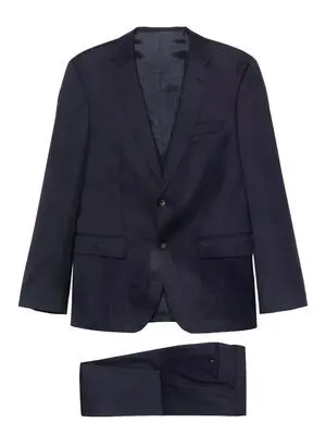 BOSS Patterned Three-piece Suit - Blue