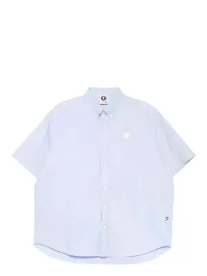 AAPE BY *A BATHING APE® Logo-patch Shirt - Blue