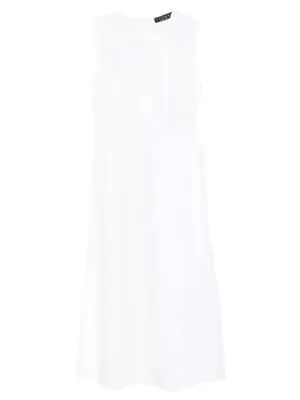 KAOS Poplin Maxi Dress - White