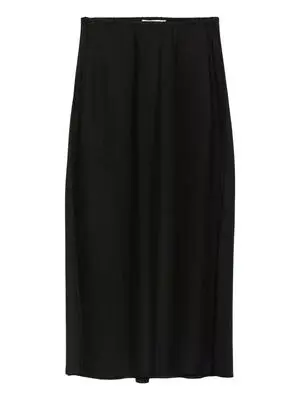 LISA YANG Silk Midi Skirt - Black