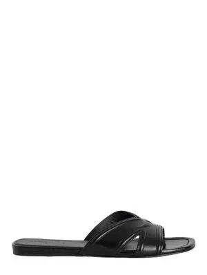 Zadig&Voltaire Azora Metallic Crinkled Leather Mules Natural