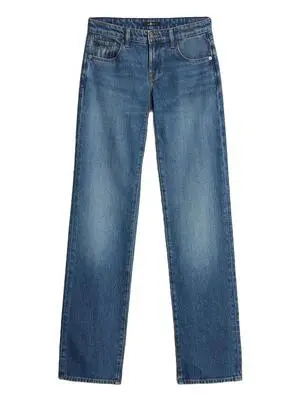 7 For All Mankind Low Straight In Rio - Denim