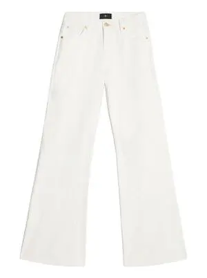 7 For All Mankind Slim Illusion Twisted Seam Spencer Flare Black