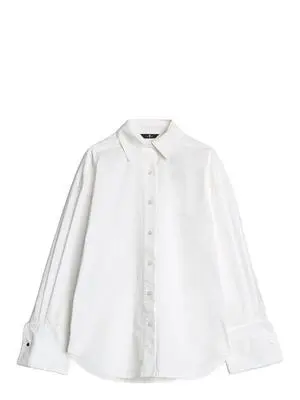 7 For All Mankind Poplin Oversized Shirt - White