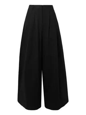 Posse Wesley Pleated Wide-leg Pants - Black