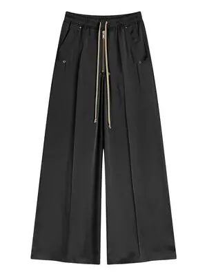 Rick Owens Wide Leg Trousers With Drawstring - Black