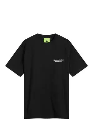 NEW AMSTERDAM SURF ASSOCIATION Seal Logo T-shirt - Black