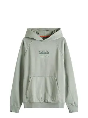 NAPAPIJRI Split Logo Hoodie - Green Mil G1
