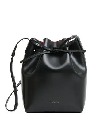 MANSUR GAVRIEL Mini Bucket Bag - Spazzolato/black/flamma