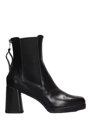 MARA BINI 80mm Leather Boots - Black
