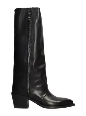 METISSE 60mm Leather Boots - Black