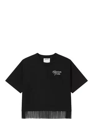 MUSIUM DIV. Logo-embroidered T-shirt - Black