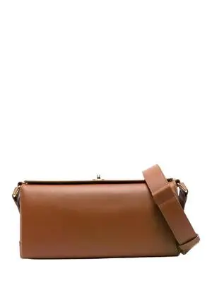Plan C Leather Shoulder Bag - Brown