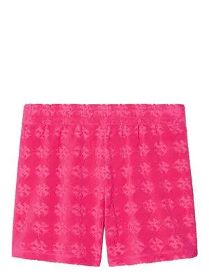 Tory Burch Terry Jacquard Logo Short - Bold Pink