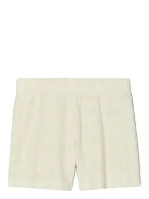 Tory Burch Terry Jacquard Logo Short - New Ivory