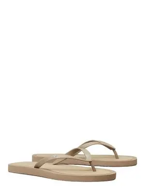 Tory Burch Kira Padded Flip-Flop Mountain Gray/silver