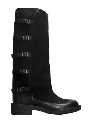 METISSE 45mm Leather Boots - Black