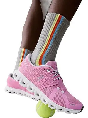 On Cloud 6" Low-top Lace-up Sneakers - Raspberry