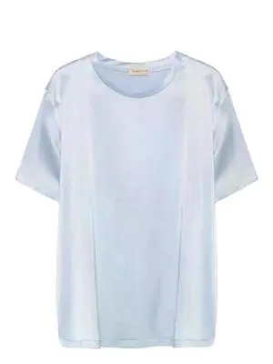BLANCA VITA Satin T-shirt - Blue