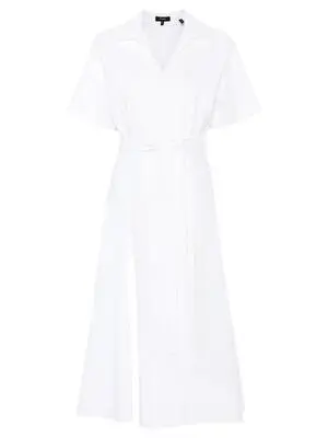 Theory Short-sleeve Midi Shirt Dress - White