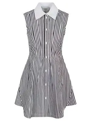 Sportmax Striped Shirt Dress - Black