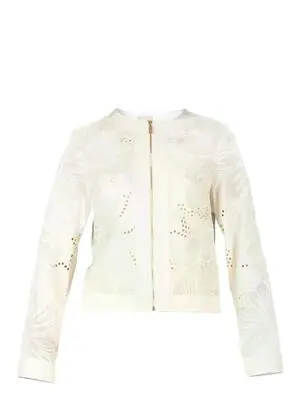 Elie Saab Broderie-anglaise Jacket - White