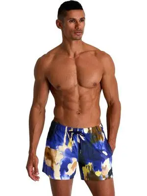 Shan Classic Fit Stretch Swim Trunks - Print