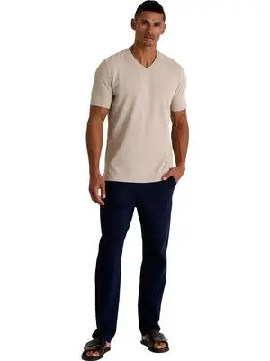 Shan Microfiber V-neck T-shirt - Beige