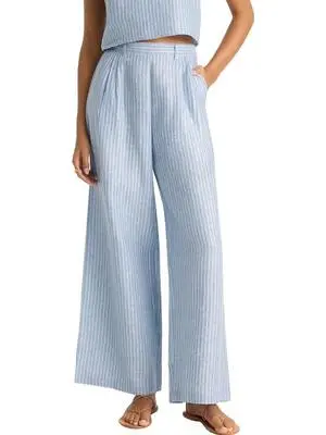 Vitamin A® The Getaway Linen Cover-up Pants - Summer Stripe
