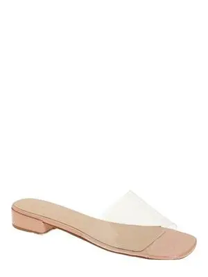 CHOCOLAT BLU Block Heel Sandal - Nude Patent