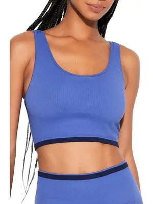 Spiritual Gangster Love Longline Sports Bra - Periwinkle