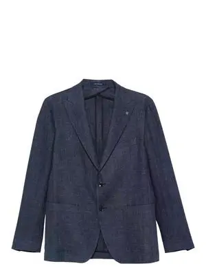 Tagliatore Slub-texture Blazer - Blue