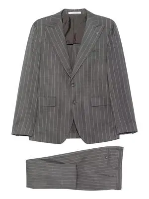 Tagliatore Pinstriped Suit Grey