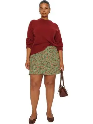 REFORMATION Brandy Lace Mini Skirt - Green