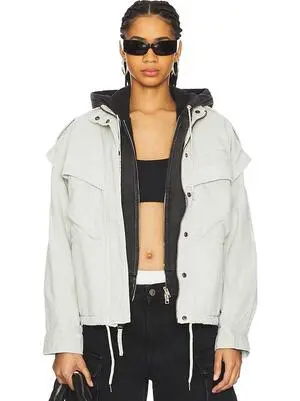 Alpha Industries Oversized Cotton Utility Jacket - Dune White