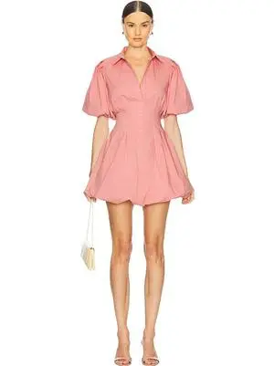 Simkhai Cleo Balloon Mini Dress - Dusty Rose